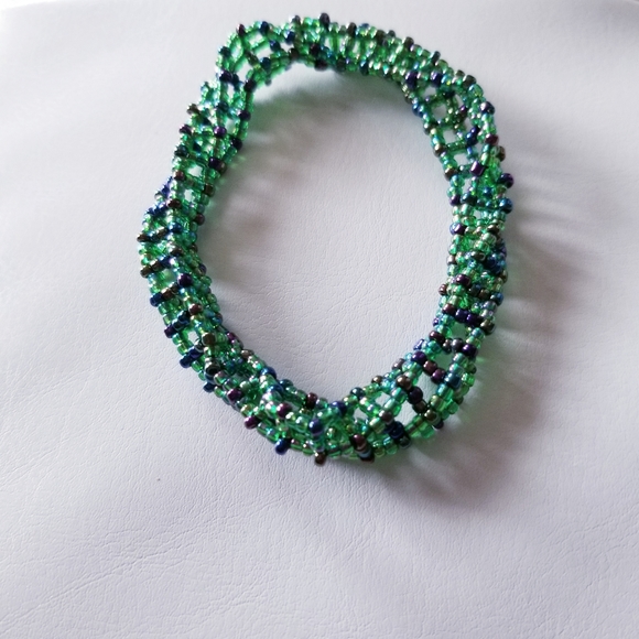 Jewelry | Green Beaded Bracelet | Poshmark